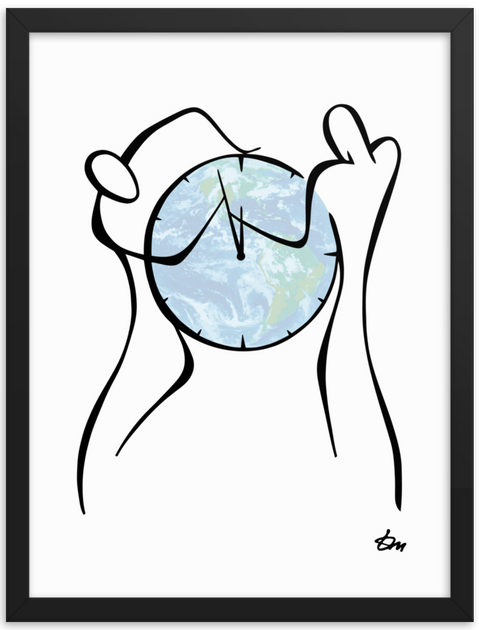 Hands of Time — Minimalist Line Art Print by Tatyana Markovtsev – Feel ...