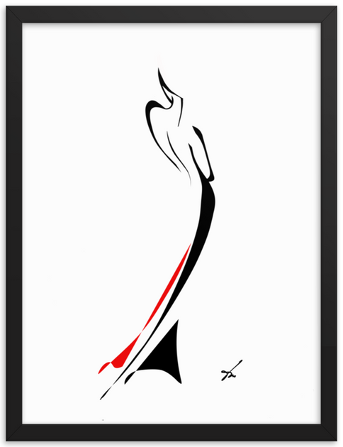 Soul of Woman I — Minimalist Line Art Print by Tatyana Markovtsev ...